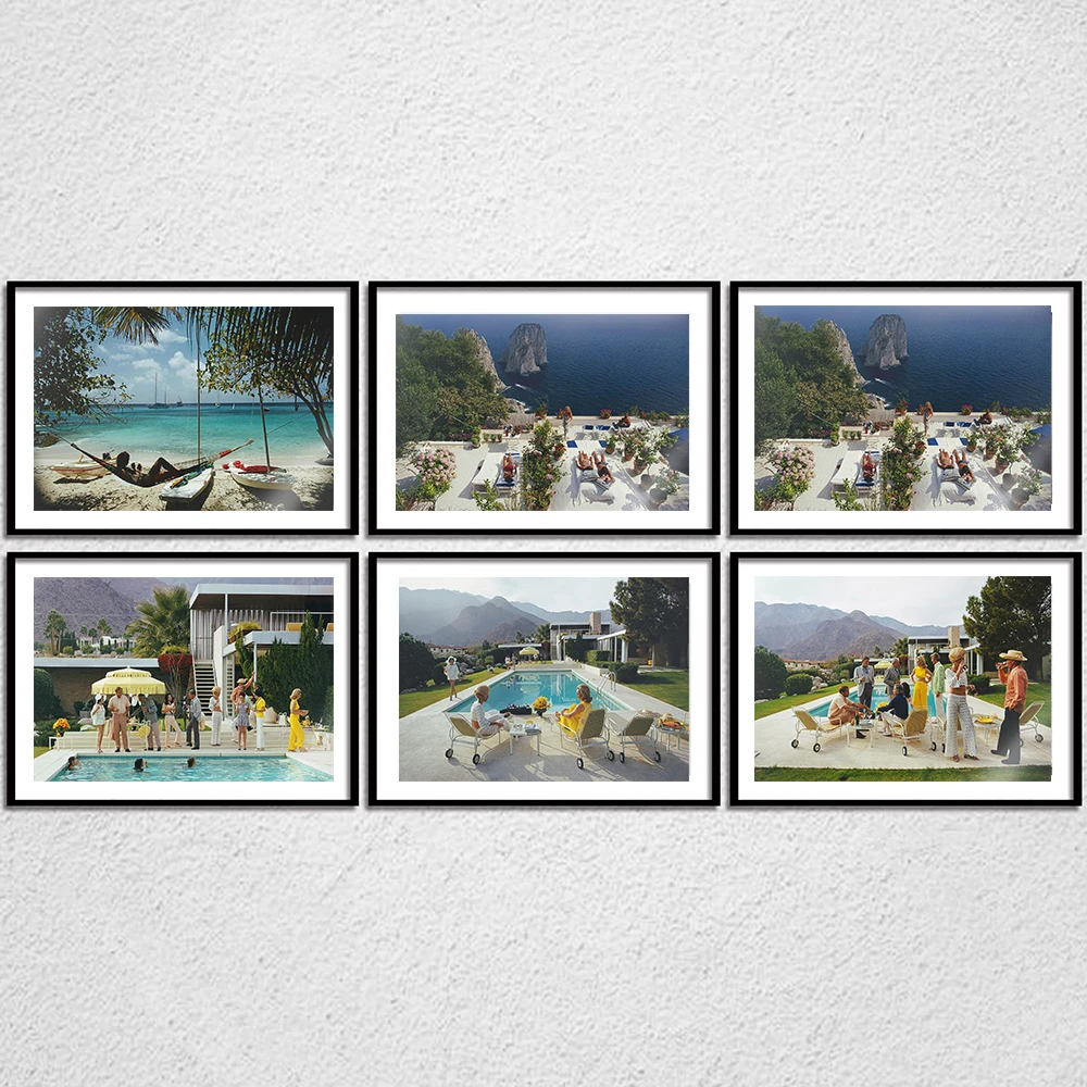 Poolside Glamour Fashion Art Print Vintage Photography Poster Retro ...