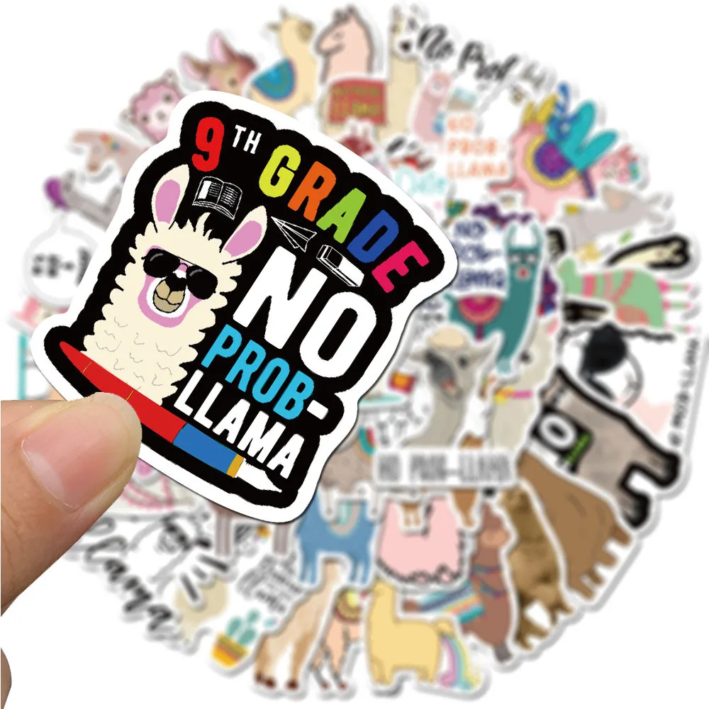 50 PCS Llama Alpaca Cute Sticker Kawaii Cartoon Camel Sheep Animal ...