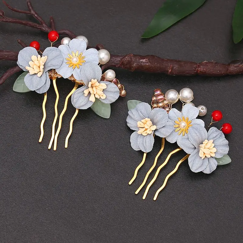 Chinese Hair Pin Hanfu Cute Hair Clips for Women Hair Flower Headdress ...