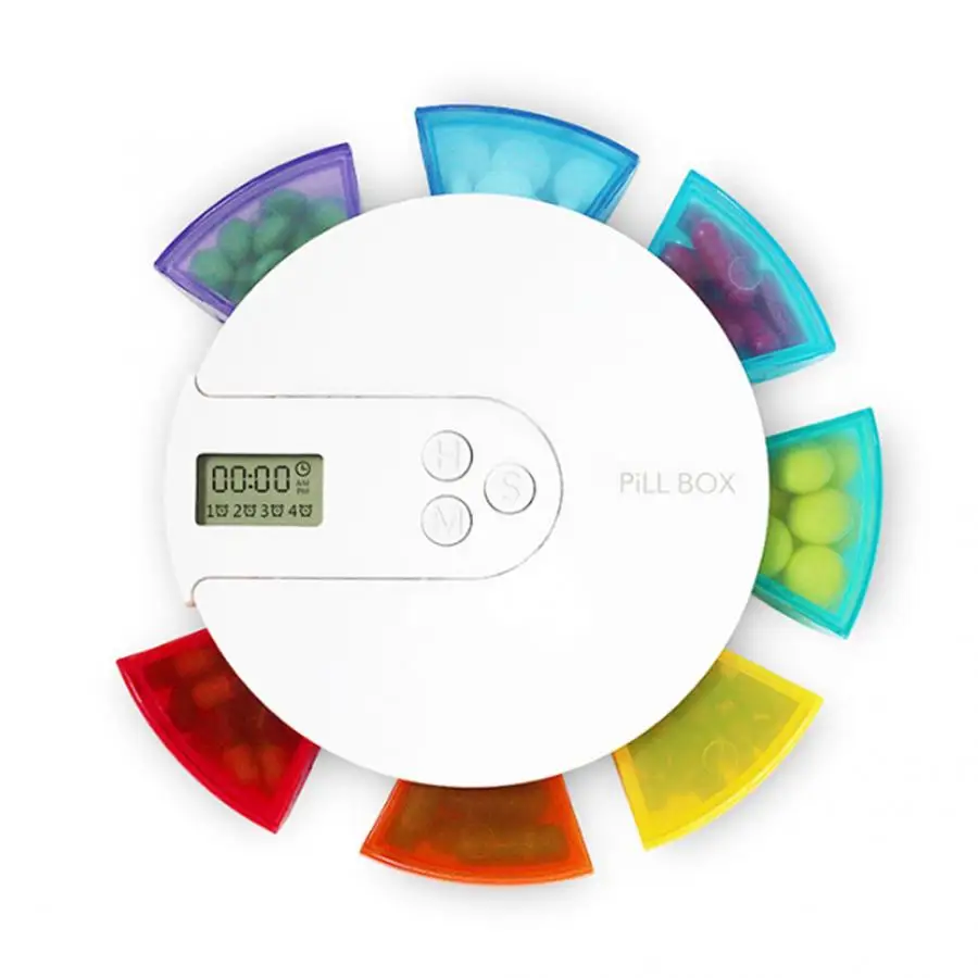 Portable-7-Days-Medicine-Storage-Box-Electronic-Timing-Reminder ...