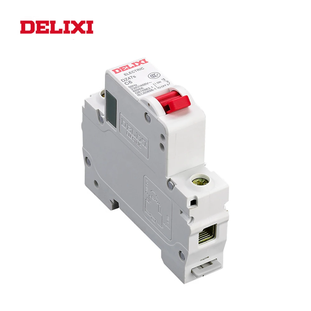 Generic Delixi Circuit Breaker Dz47s 1pole C Type Curve 230/400v 50hz 1a 2a 3a 6a 10a 16a 20a ...