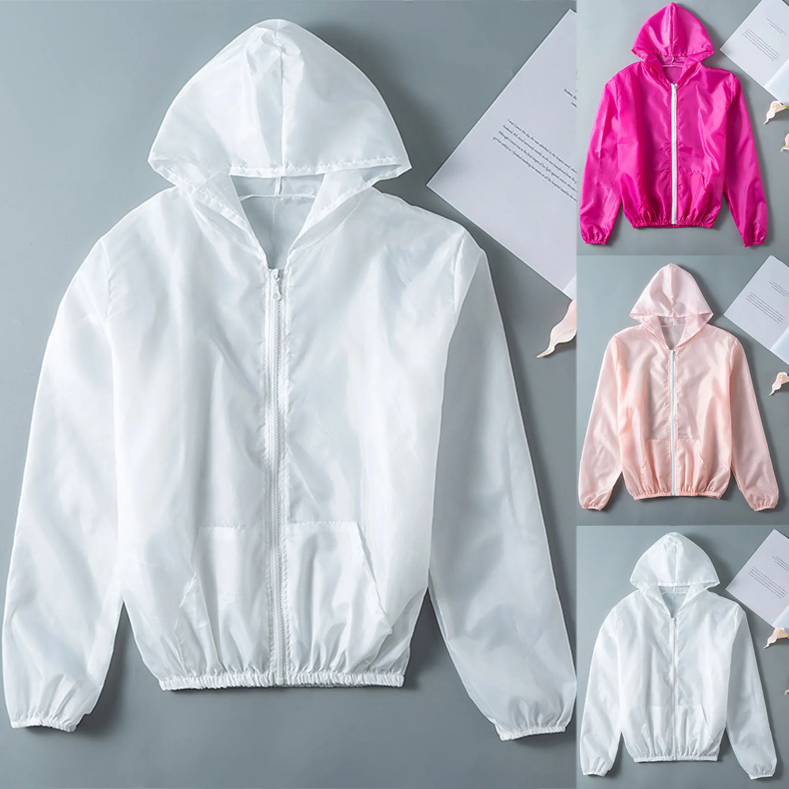 Uv Sunscreen Clothes Transparent Long Sleeve Jacket Anti Ultraviolet ...