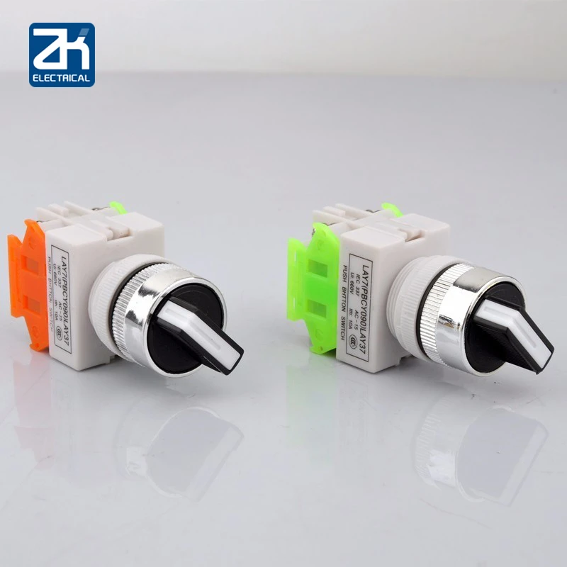 Rotary Switch Knob Button 22mm 4 Screws Terminals 2 Way Small Size 2 ...