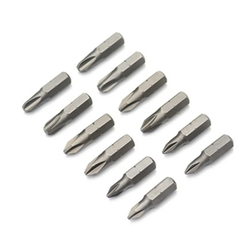 1 Inch PH0 PH1 PH2 PH3 Phillips Screwdriver Bit Set S2 Steel 1/4 Inch 6.35mm Hex Shank Electric ...