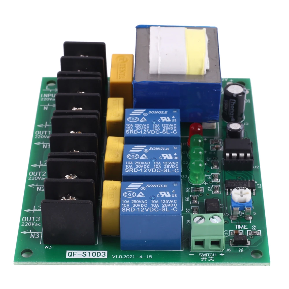 Monday Kids AC 220V 10A 3-Channel 3Bit Power Time Sequence Board ...