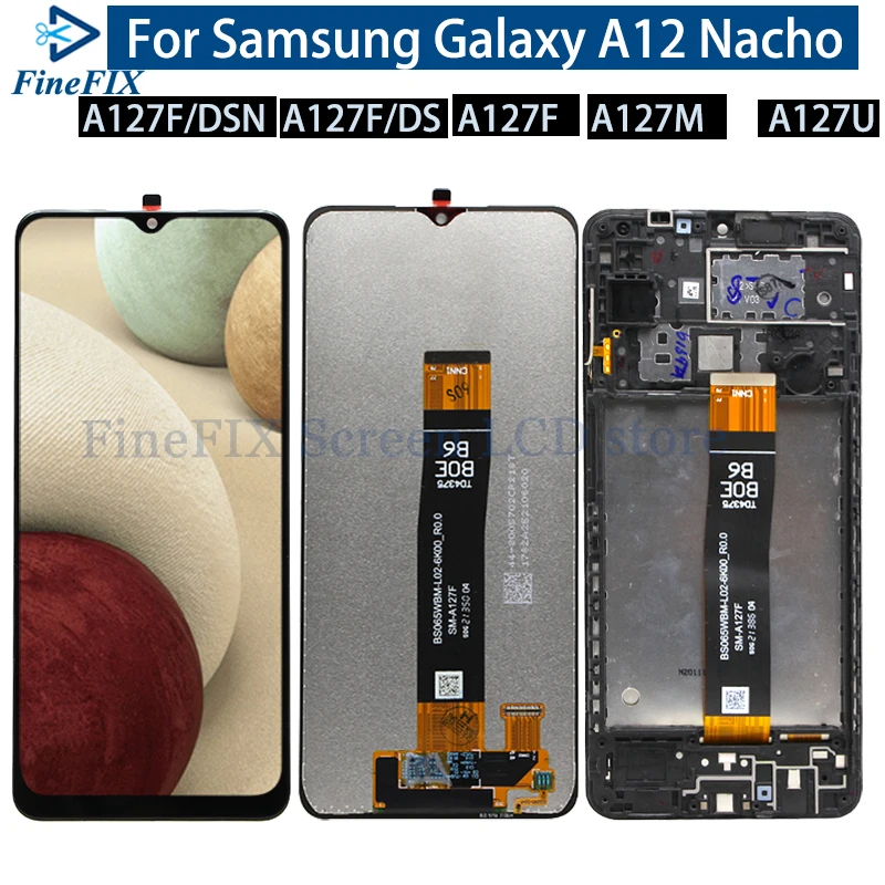 Pantalla de 6,5 "para Samsung Galaxy A12 Nacho LCD A127F SM A127F ...