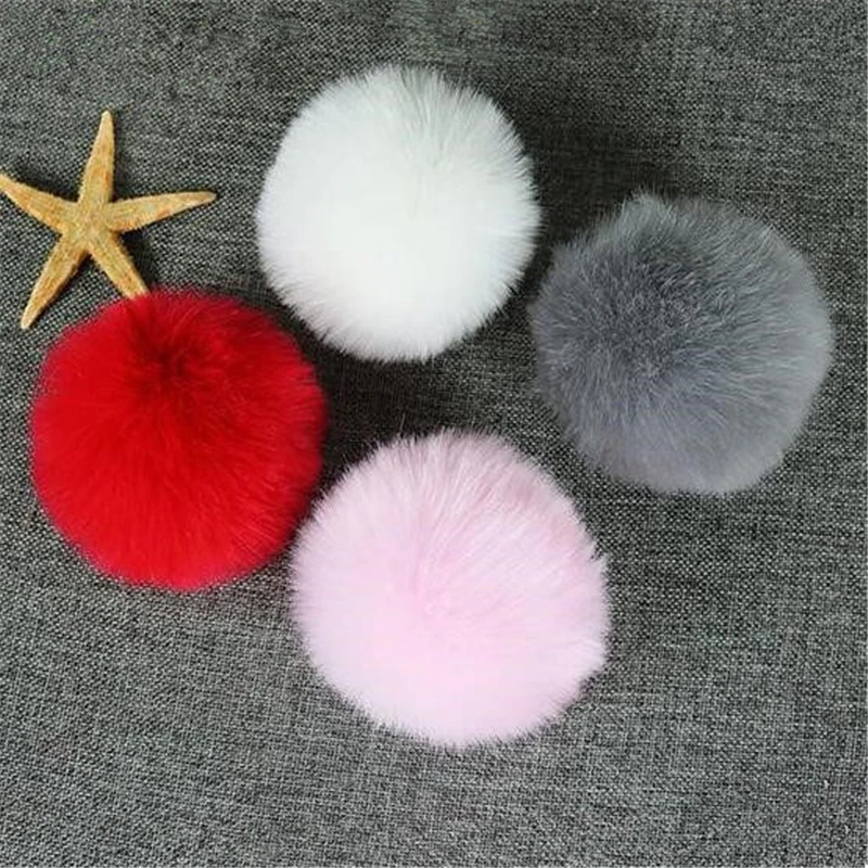 10 шт. смешанных цветов 8 см большой помпон Пушистый Плюшевый тканевый ...