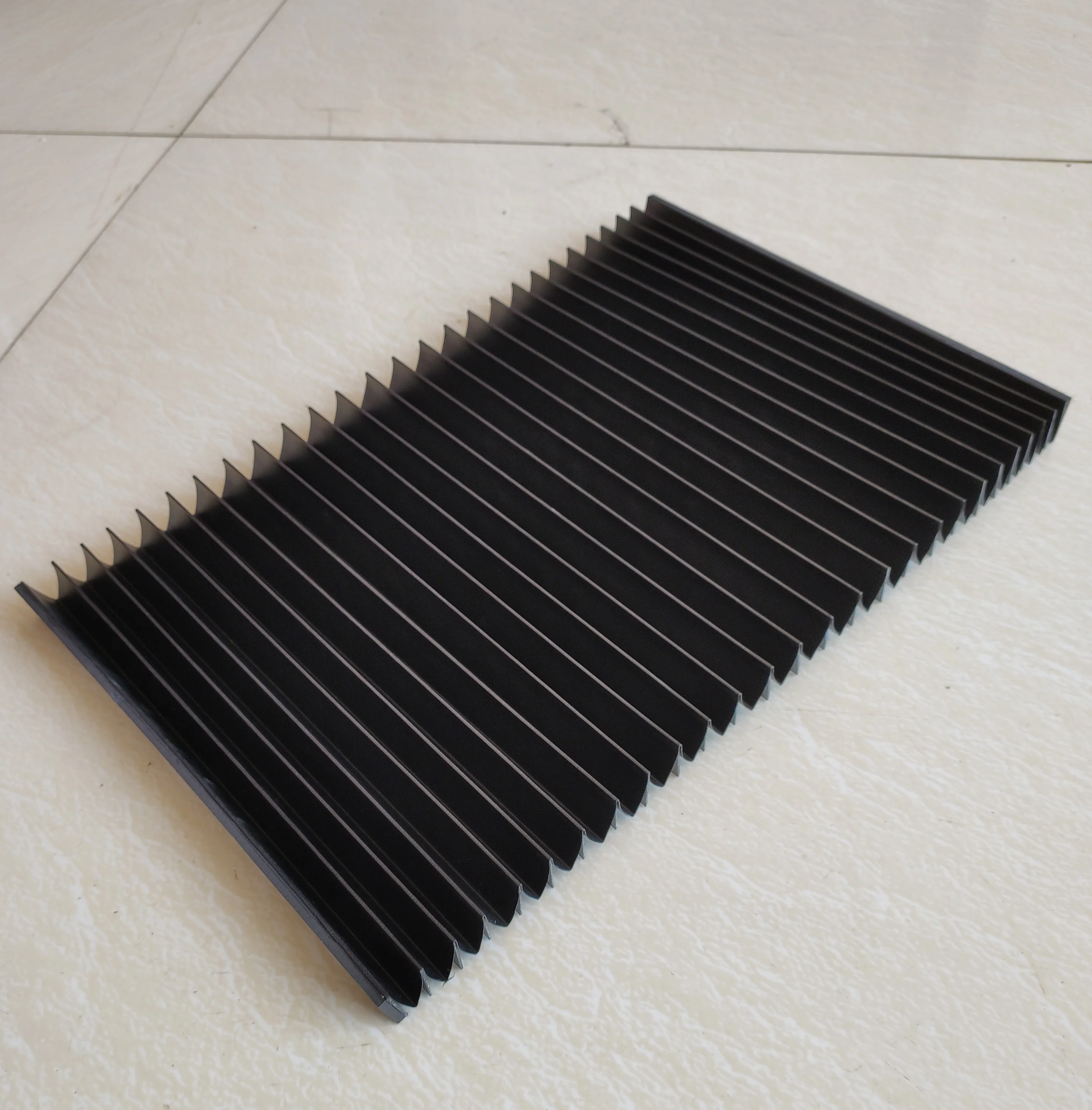 (2 pcs) Straight flat flexible protection bellow cover for machine ...