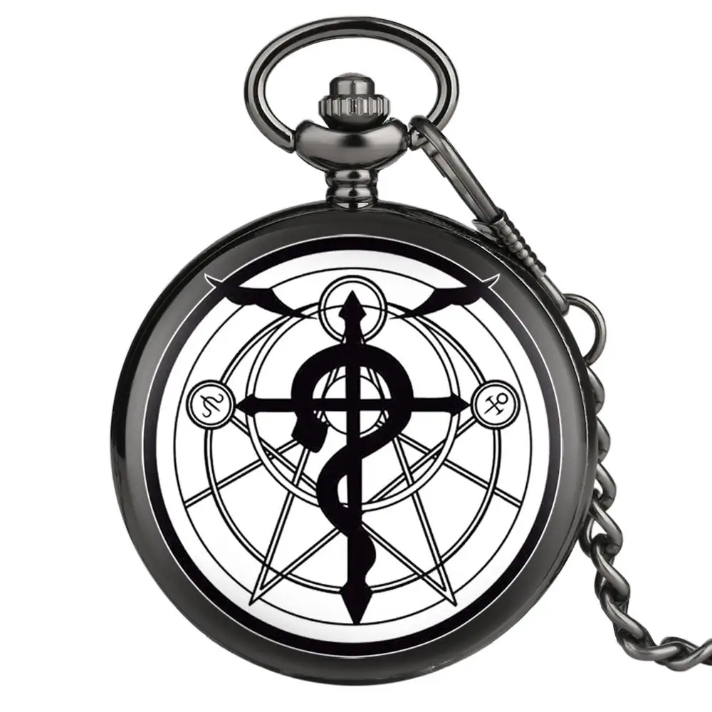 Reloj de bolsillo Fullmetal Alchemist para hombre y mujer, cronógrafo ...