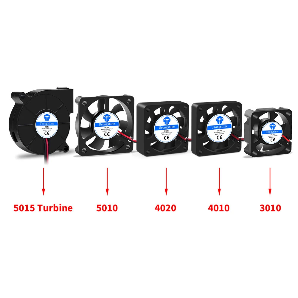 5015/4010/4020 12v&24v Cooling Turbo Fan Brushless 3d Printer Parts 2pin For Extruder Dc Cooler ...
