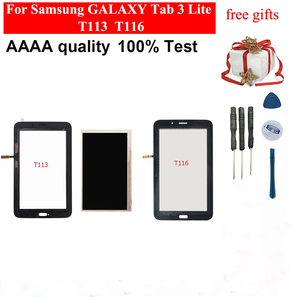 Для samsung GALAXY Tab 3 Lite sm-t113 T116 T110 T111 сенсорный экран дигитайзер+ ЖК-дисплей ...