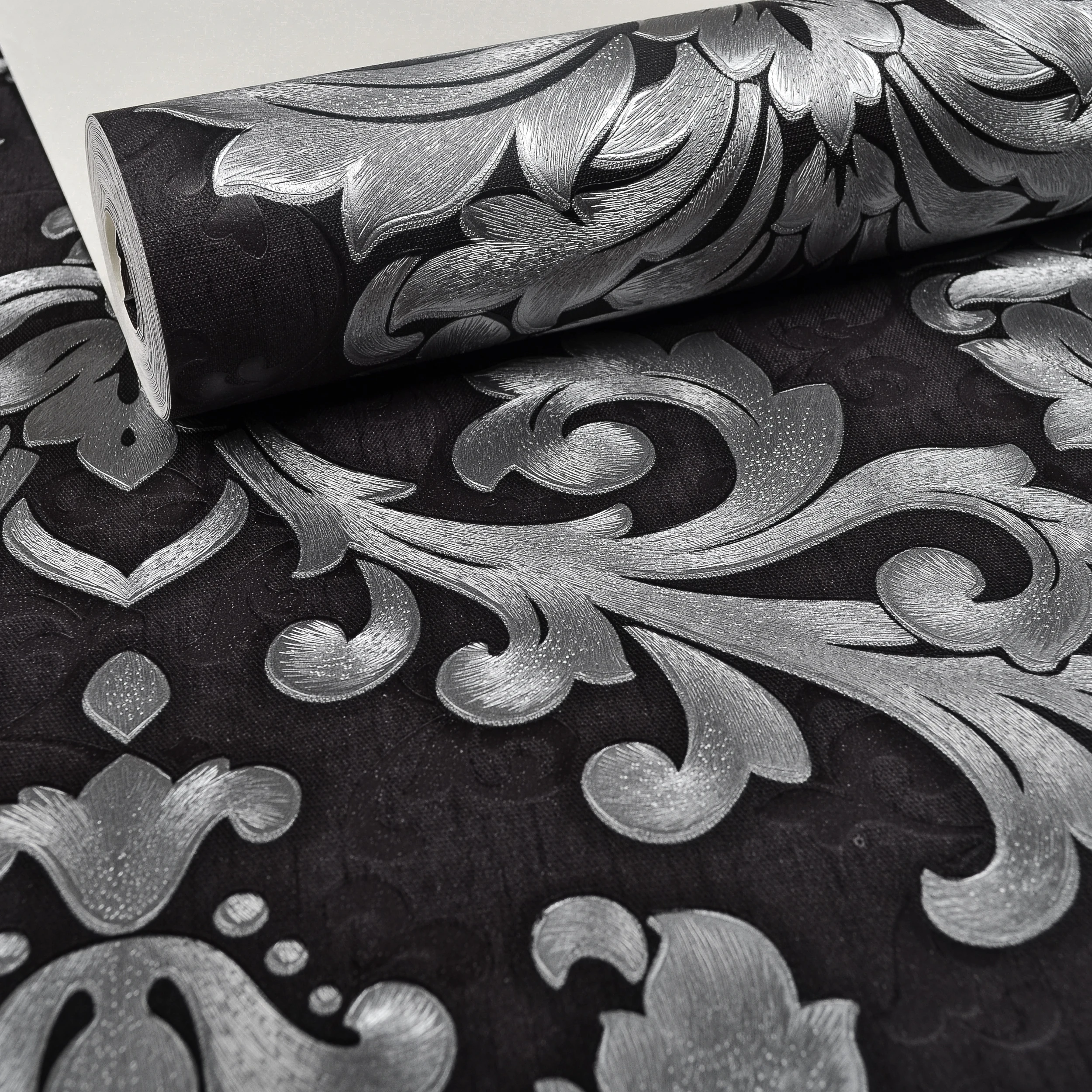 Black And White Damask Wallpaper Border