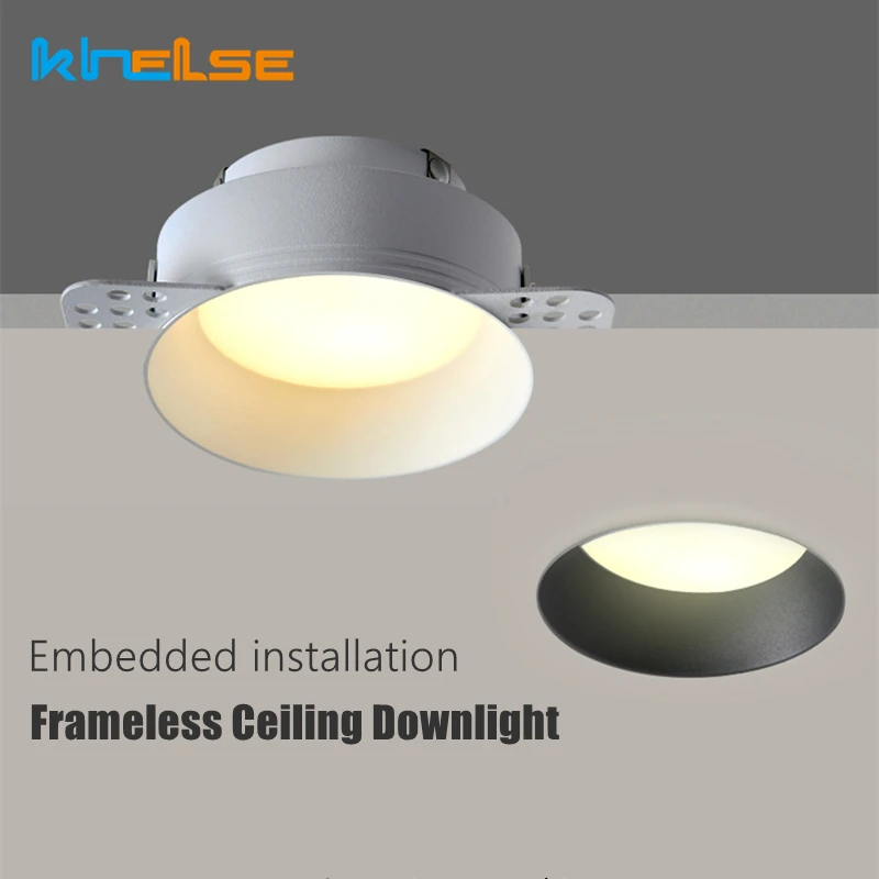Frameless Recessed LED Downlight Borderless Embedded Built-in Ceiling ...