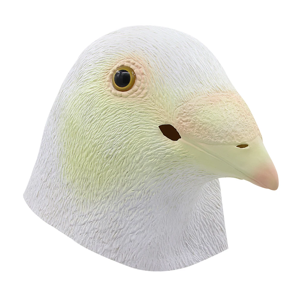 Halloween White Pigeon Full Head Cosplay Animal Mask - AllCosplay.com