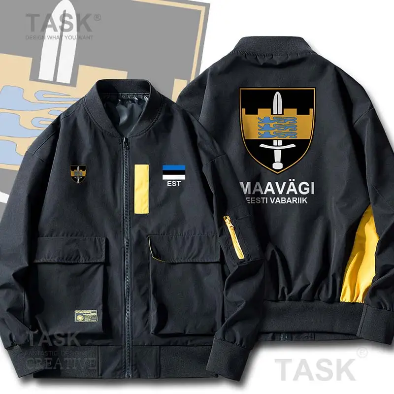 Bomber-Military-Biker-Jacket-Army-Estonia-Estonian-EST-Eesti-Zipper ...