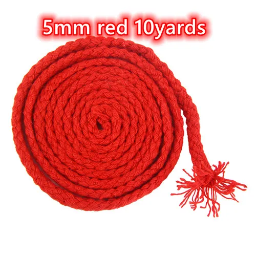 10yards 5mm Colored Twisted Cord Rope 100% Cotton Woven Rope Cords ...