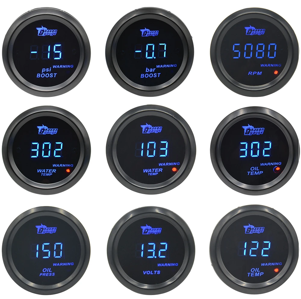 Dragon 52mm Digital Auto Car Modification Meter Water Temperature Oil ...