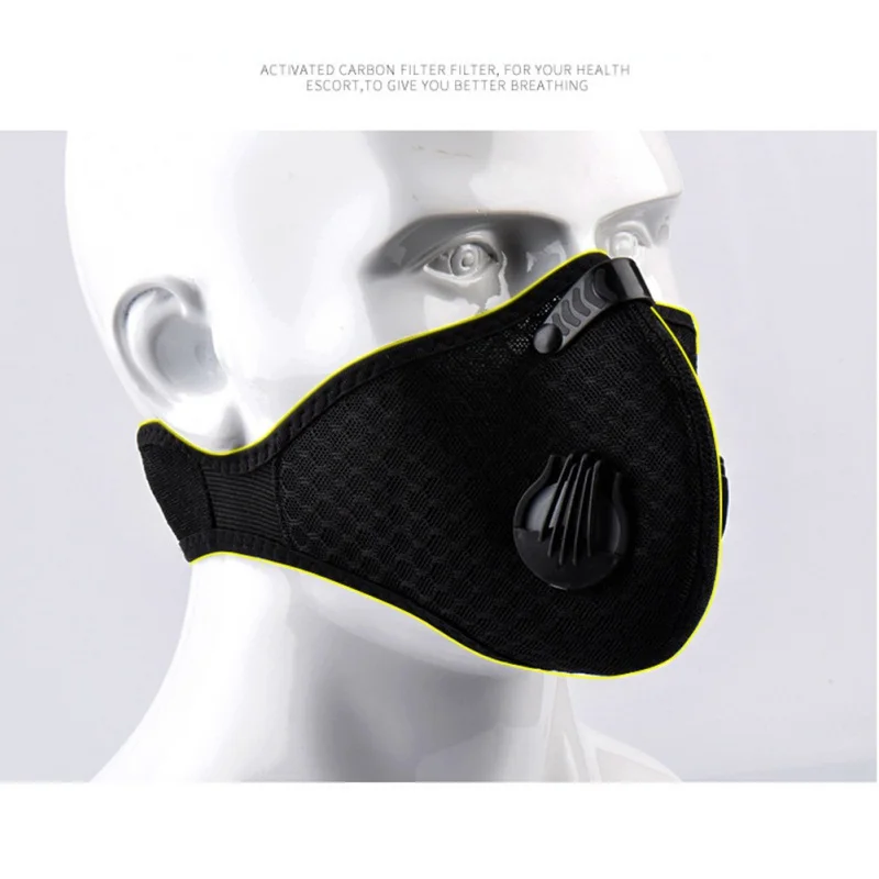 Outdoor Sporting Riding Activated Carbon Mask Reusable Dustproof Face ...