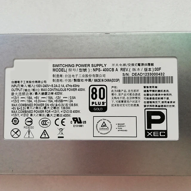 Original PSU For Delta 1U 400W Switching Power Supply NPS-400CB A NPS ...