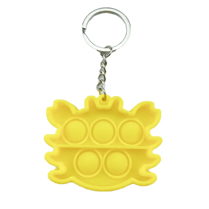 Mini Unicorn Shaped Push Popit Toy Fidget Cartoon Keychain Pop It ...