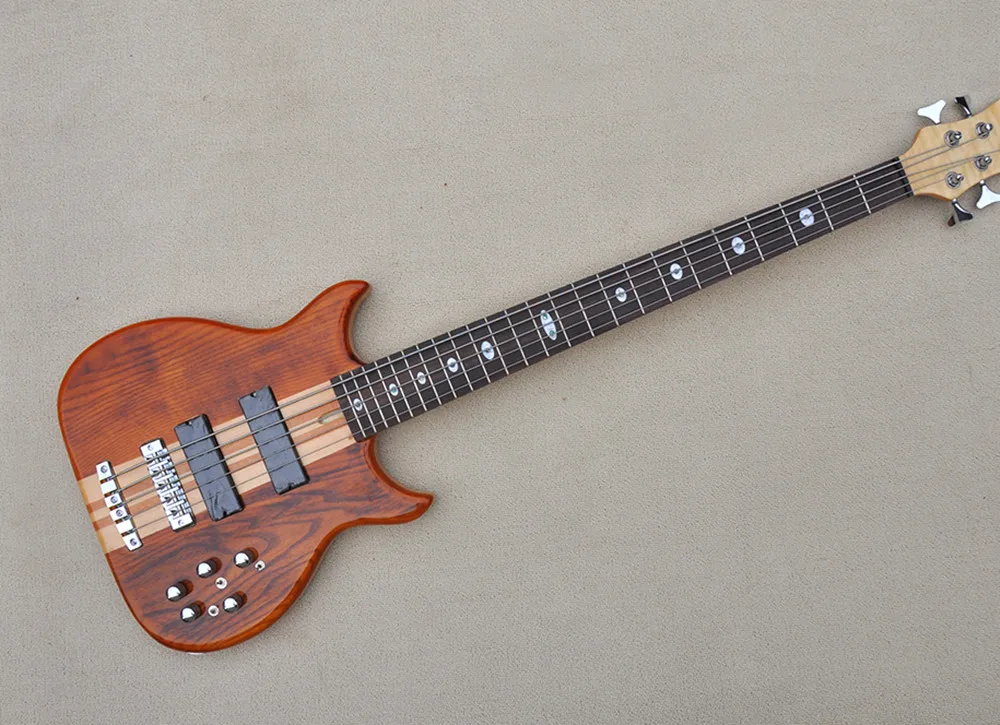 Jeu de basse électrique à 5 cordes avec matériel chromé, manche ...