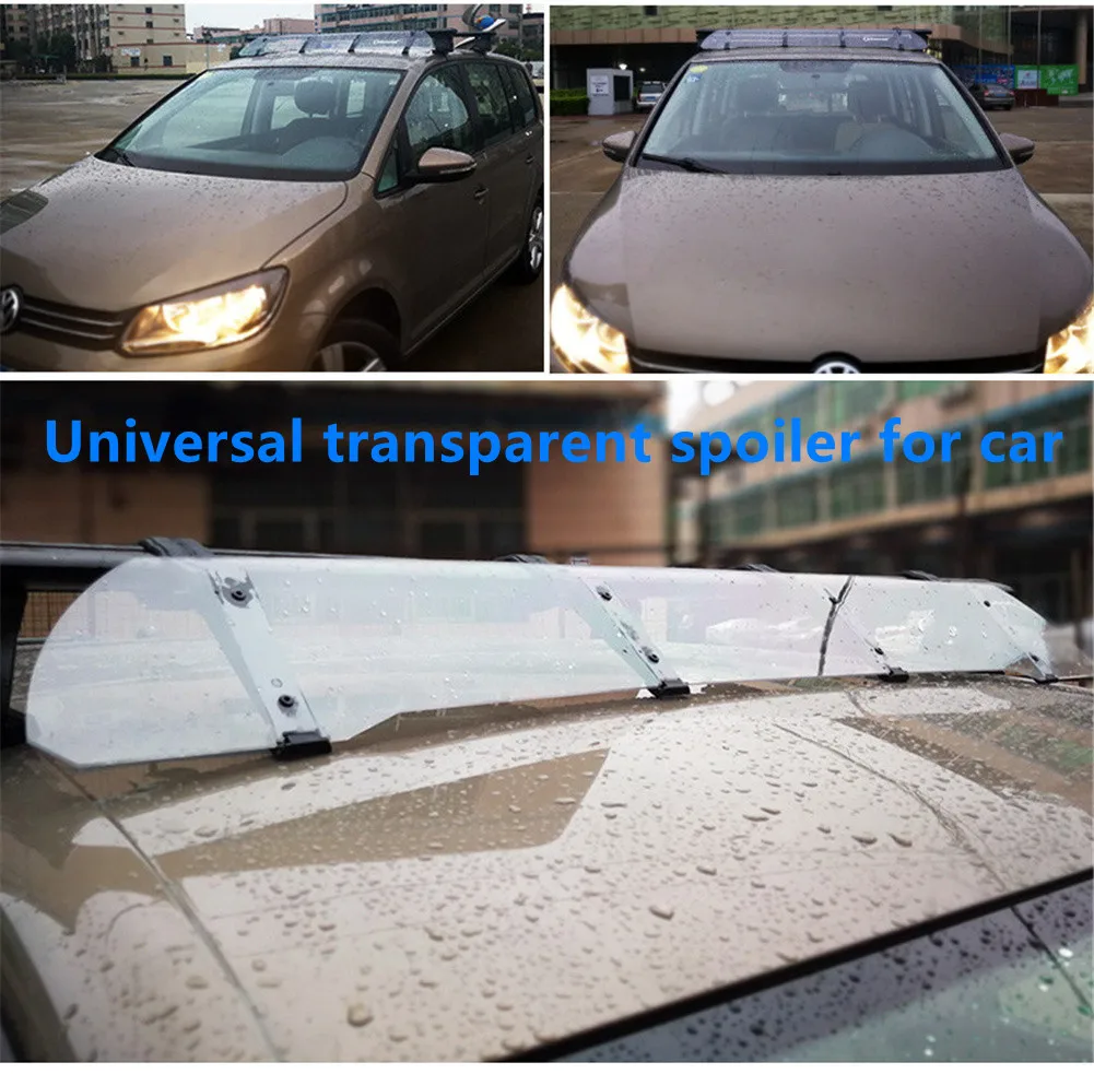 Car Roof Transparent Spoiler, Wind Deflector, Crossbar, Car Light, Wind ...