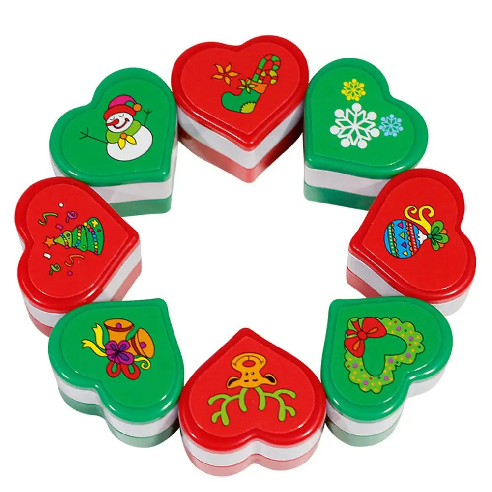 LeadingStar 24PCS Kids Cartoon Plastic Square Christmas Pattern Plastic ...