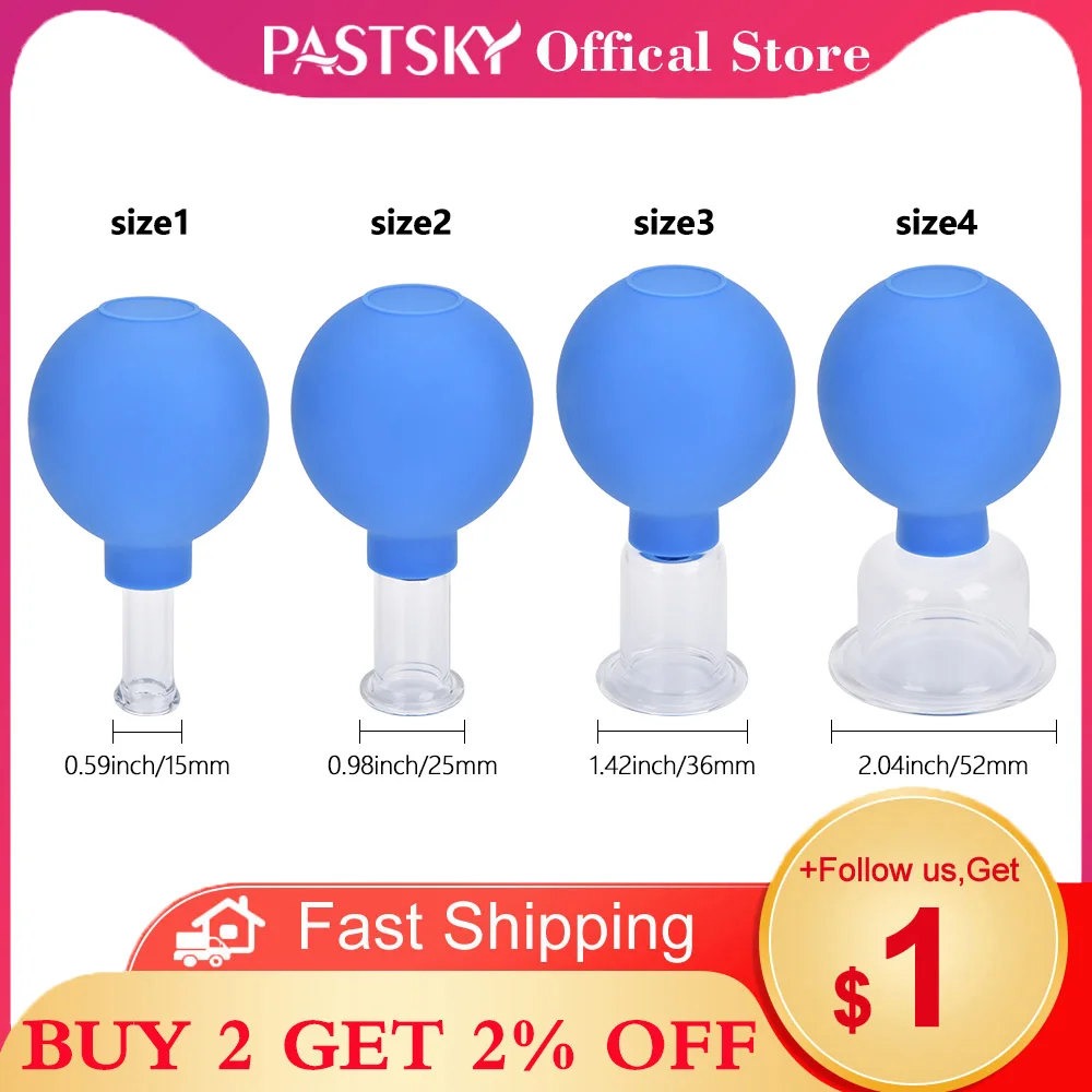 4Pcs-Set-Blue-Vacuum-Cupping-Cups-PVC-Head-Glass-Suction-Body-Massage ...