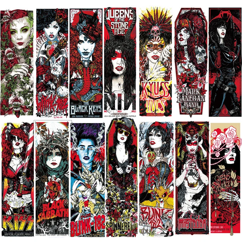 30pcs Rock And Roll Punk Band Stickers For Water Bottle Laptop Guitar ...