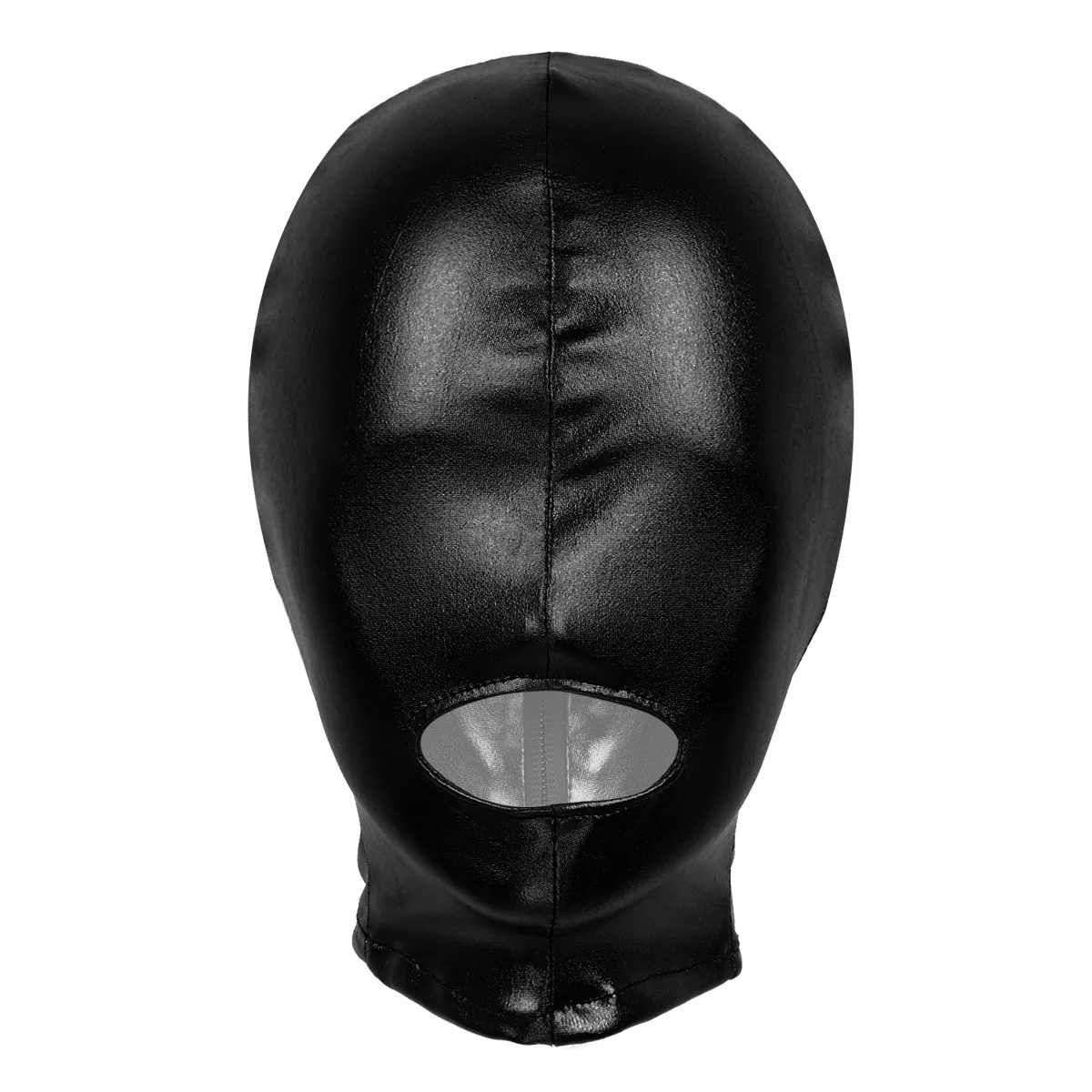 Unisex-Herren-oder-Damen-Latex-gl-nzend-metallisch-offenes-Mundloch-Kopf-bedeckung-Voll-maske ...