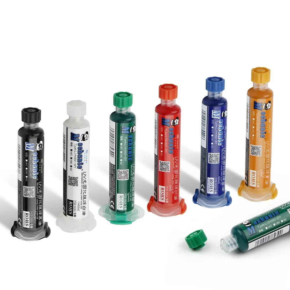 Mechanic 10cc 6 Colors Uv Curing Solder Mask Ink Welding Oil Bga Pcb ...