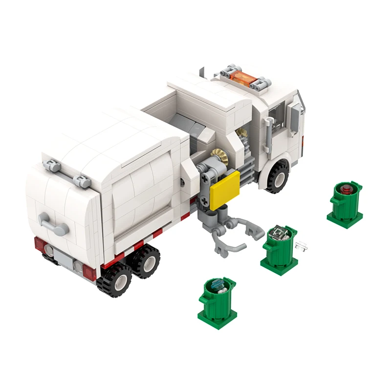 White Garbage Truck