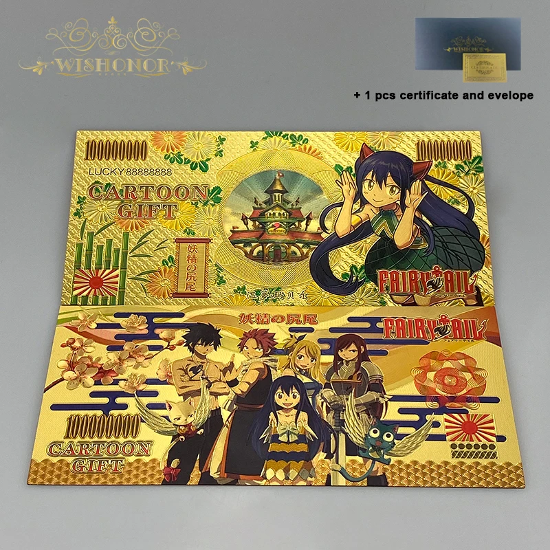 10pcs-lot-Japan-Anime-Fairy-Tail-Banknote-Anime-Plastic-Card-in-24k ...