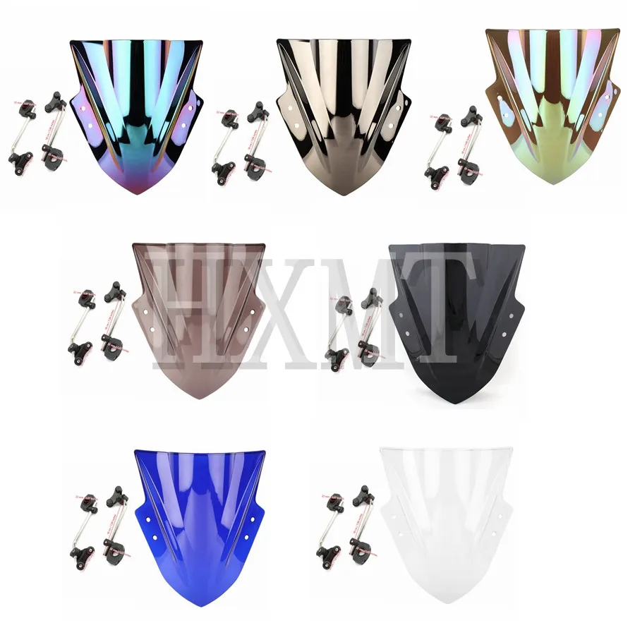 Motorcycle-Windshield-Windscreen-With-adjustable-bracket-Wind-Screen ...