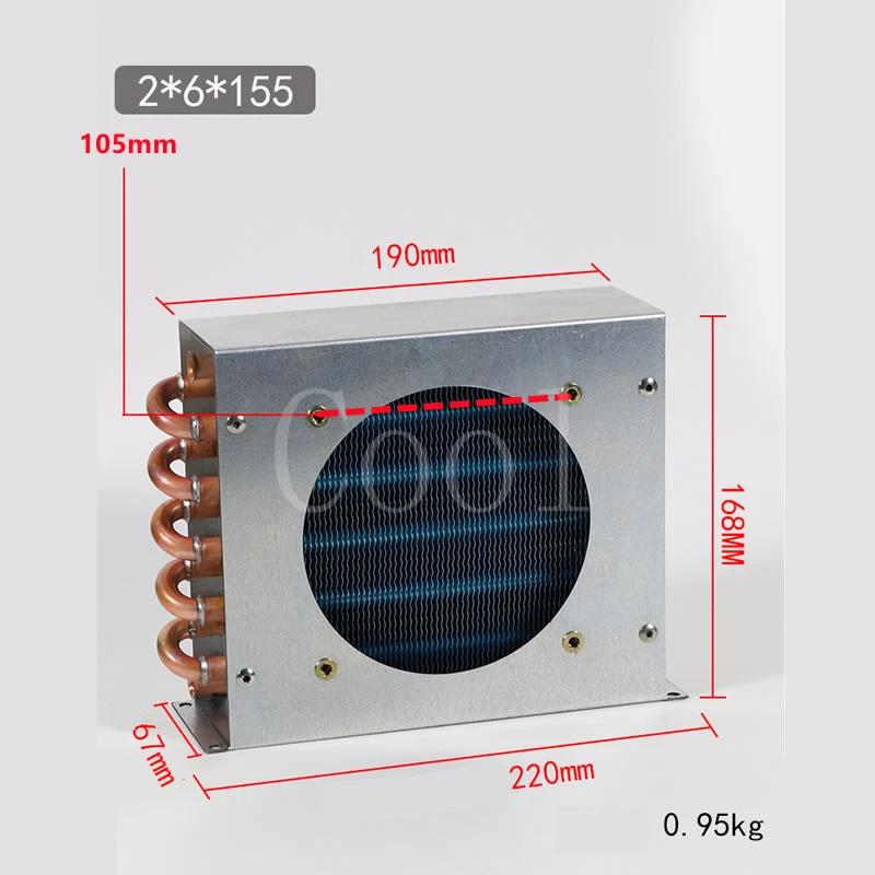 Small Condenser Radiator Evaporator Refrigerator Freezer With Fan 2*6 ...