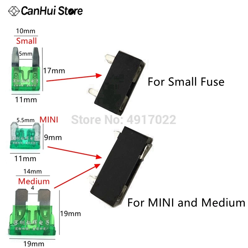 5pcs Pcb Panel Mount Insurance Blocks Safety Terminals Medium Mini ...