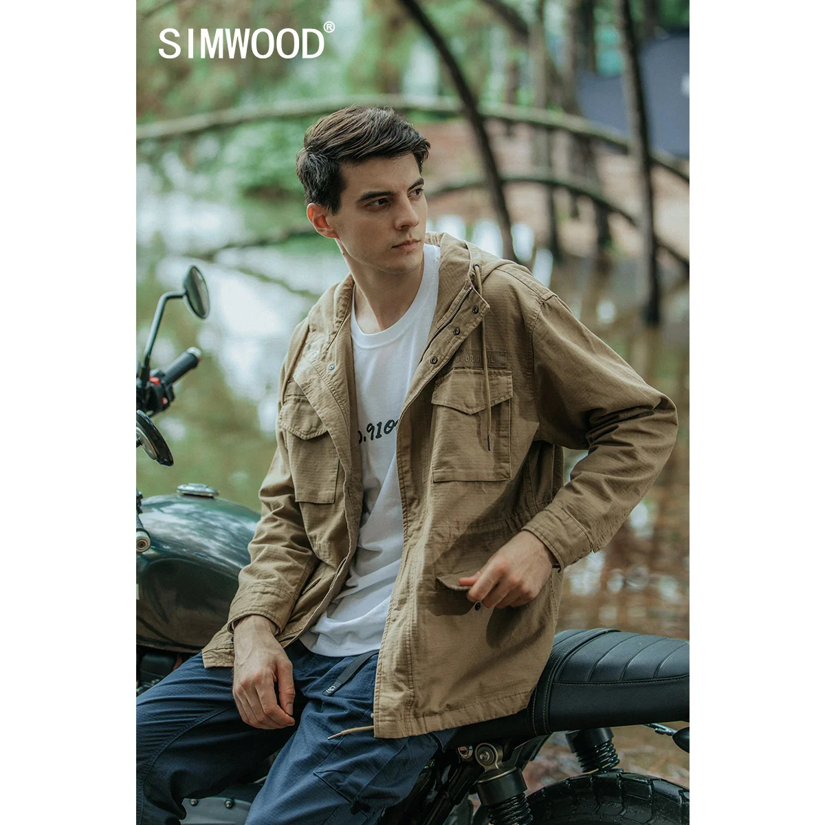 SIMWOOD 2022 Autumn New Vintage Cargo Jackets Men Multi Pockets Plus ...