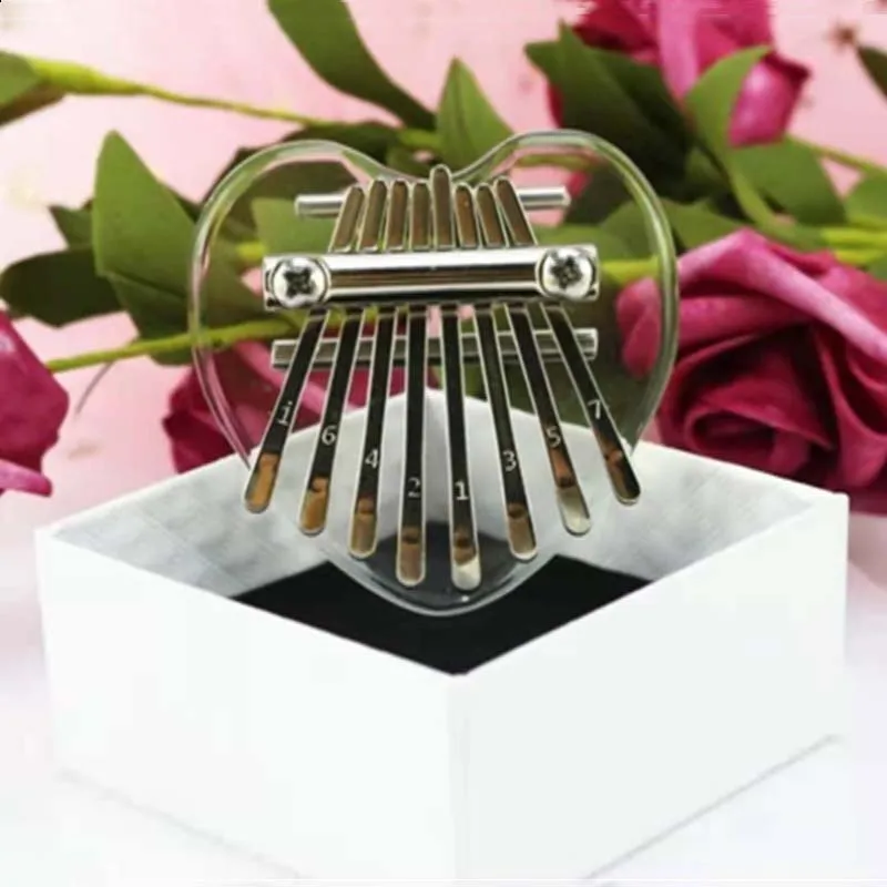 8 Keys Mini Kalimba Finger Thumb Piano Cute Marimba Musical Instruments ...