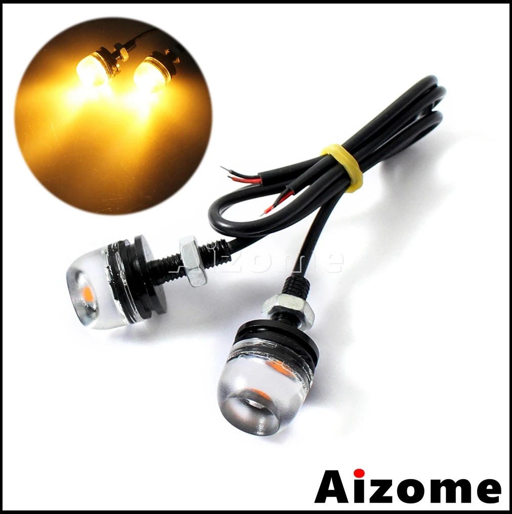 Motorcycle LED License Plate Lights Mini Turn Signals Truck Car Number ...