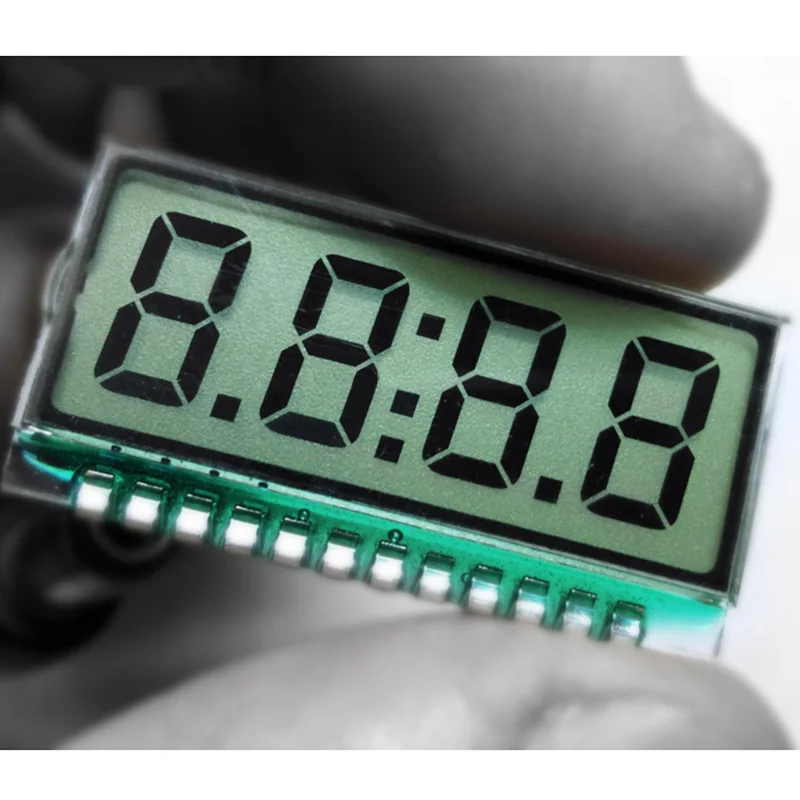 12PIN TN Positive 4-Digits Segment LCD Panel Clock LCD (White Backlight ...