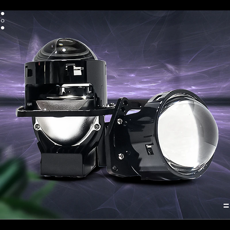 LED double light lens strong light direct lens 55W far and near light integrated double lamp cup ...