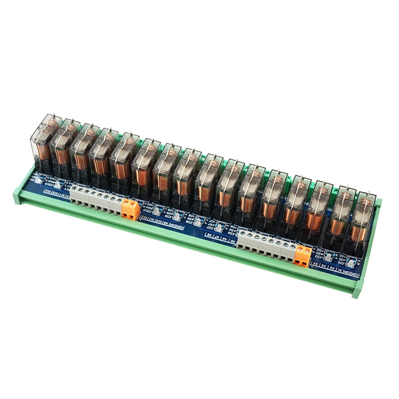 16-Channel-Transparent-Single-Open-DC-24V-Relays-Hongfa-Relay-Module ...