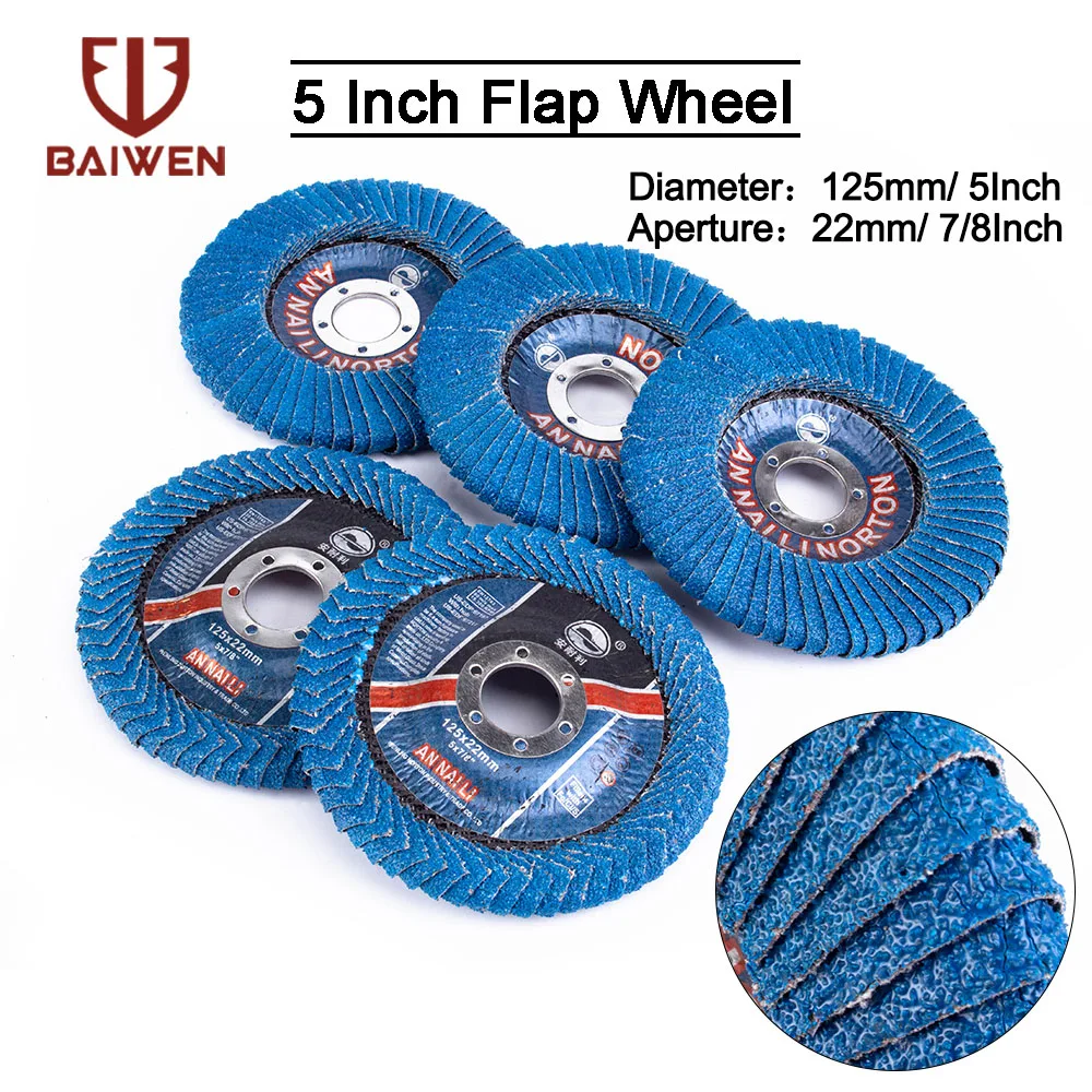 2-5-10Pcs-Professional-Flap-Disc-125mm-Sanding-Disc-Abrasive-Polishing ...