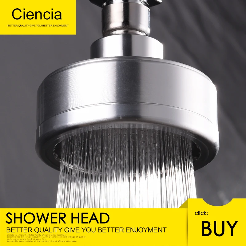Ciencia-Space-Aluminum-Round-Water-Saving-Shower-Head-with-Shower ...