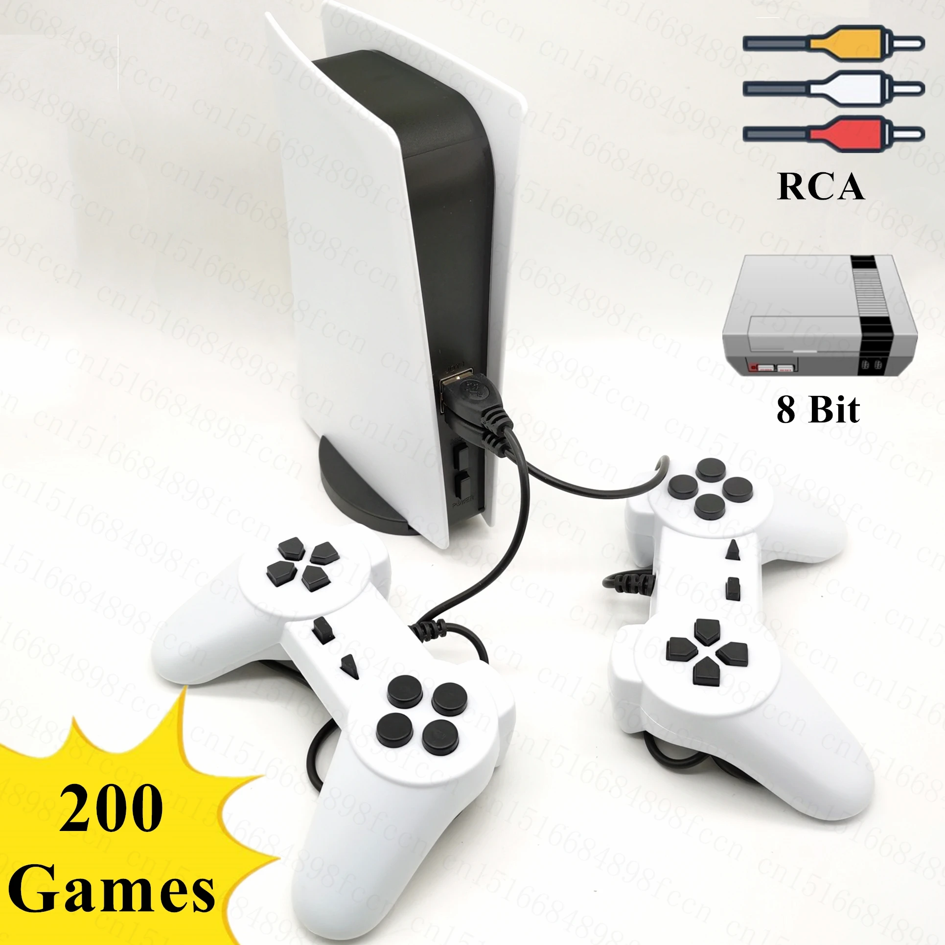 Gs5 Retro Tv Video Game Console Player For Nes 8 Bit Games With 200 ...