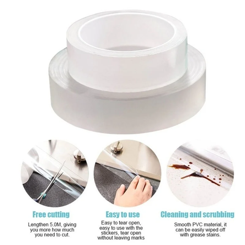 Adhesive Tape Kitchen Sink Joint Crevice Sticker Corner Line Sticking ...