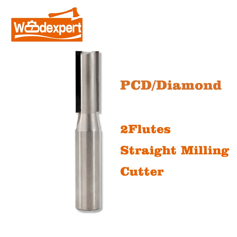 CNC-Router-Diamond-Bits-Straight-2-Flute-Woodworking-Milling-Cutter-PCD ...