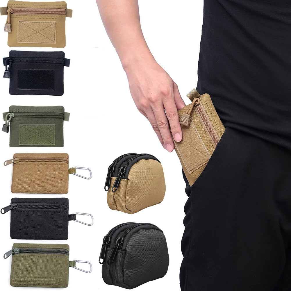 Outdoor EDC Molle Pouch Wallet Waterproof Portable Travel Zipper Waist ...