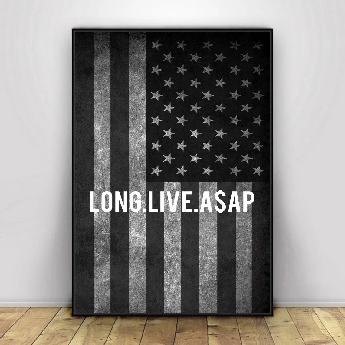 Black And White American Flag Asap Rocky