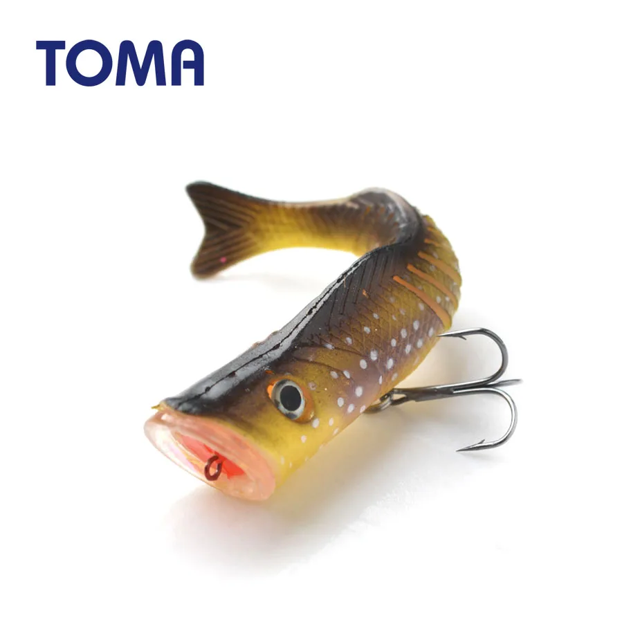 TOMA 1pcs Soft Fishing Lures Floating 110mm 17g Plastic Lure with Ball ...
